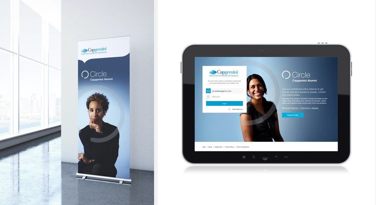 Graphic Design for Capgemini Alumni Scheme